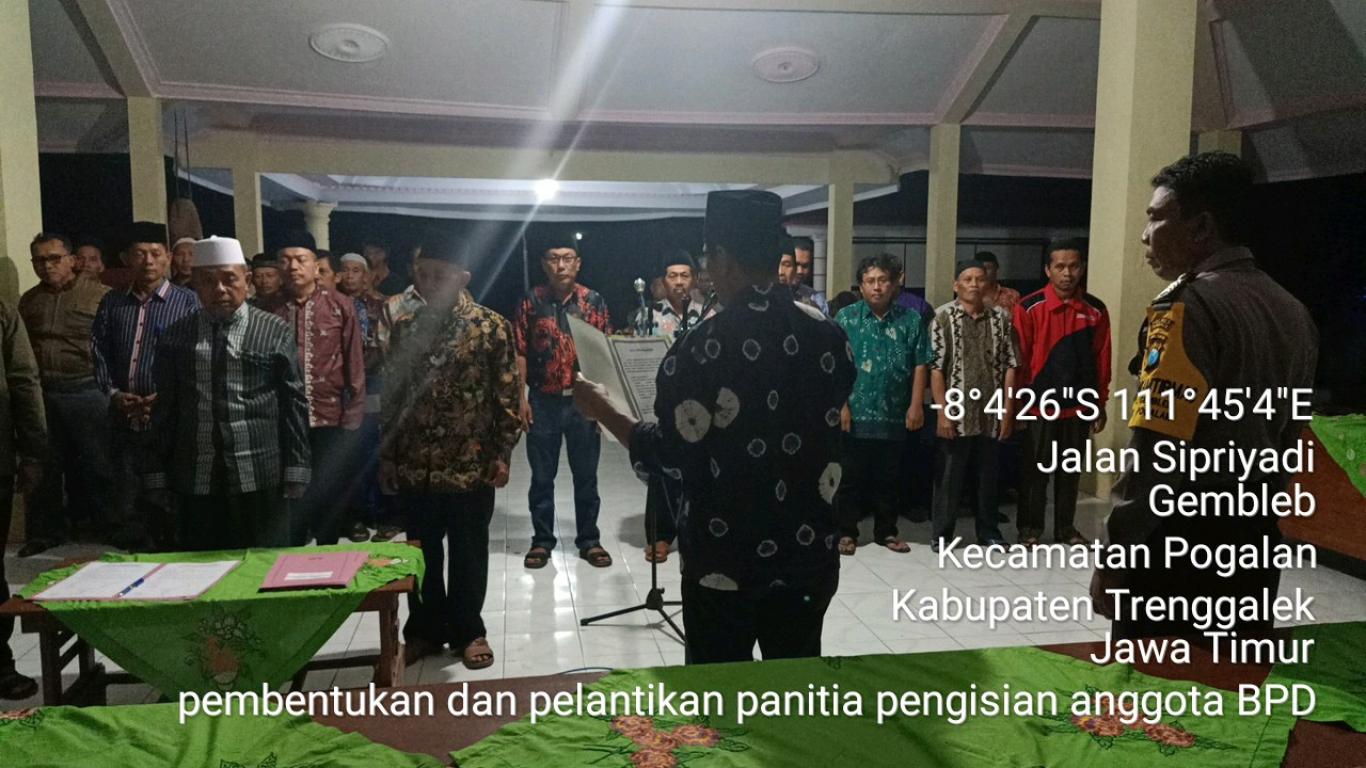 PELANTIKAN PANITIA PEMILIHAN BPD - Website Desa Gembleb